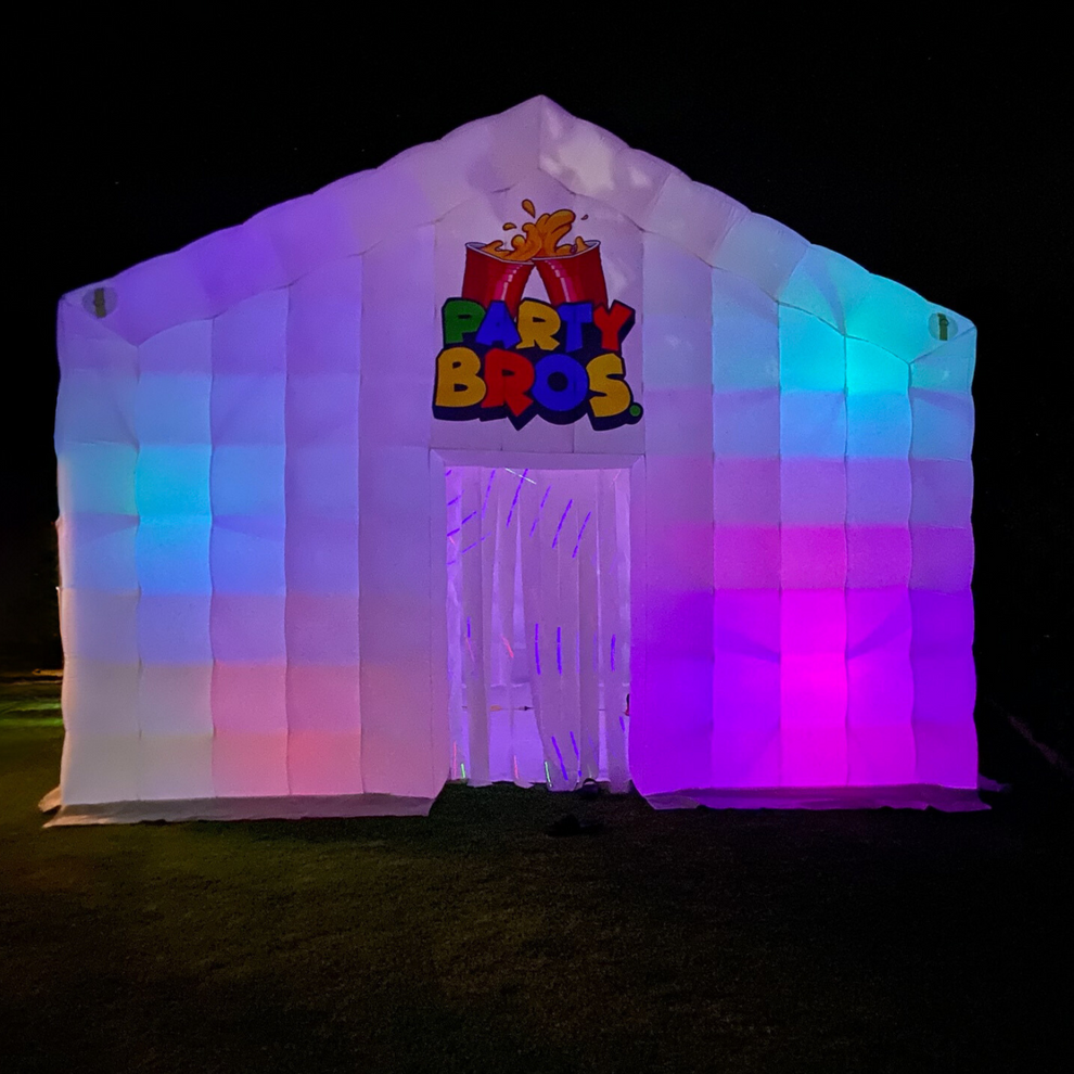 Inflatable White Nightclub Hire 🔥 Portable Blow Up Nightclub Perth 🎈 – Party Bros